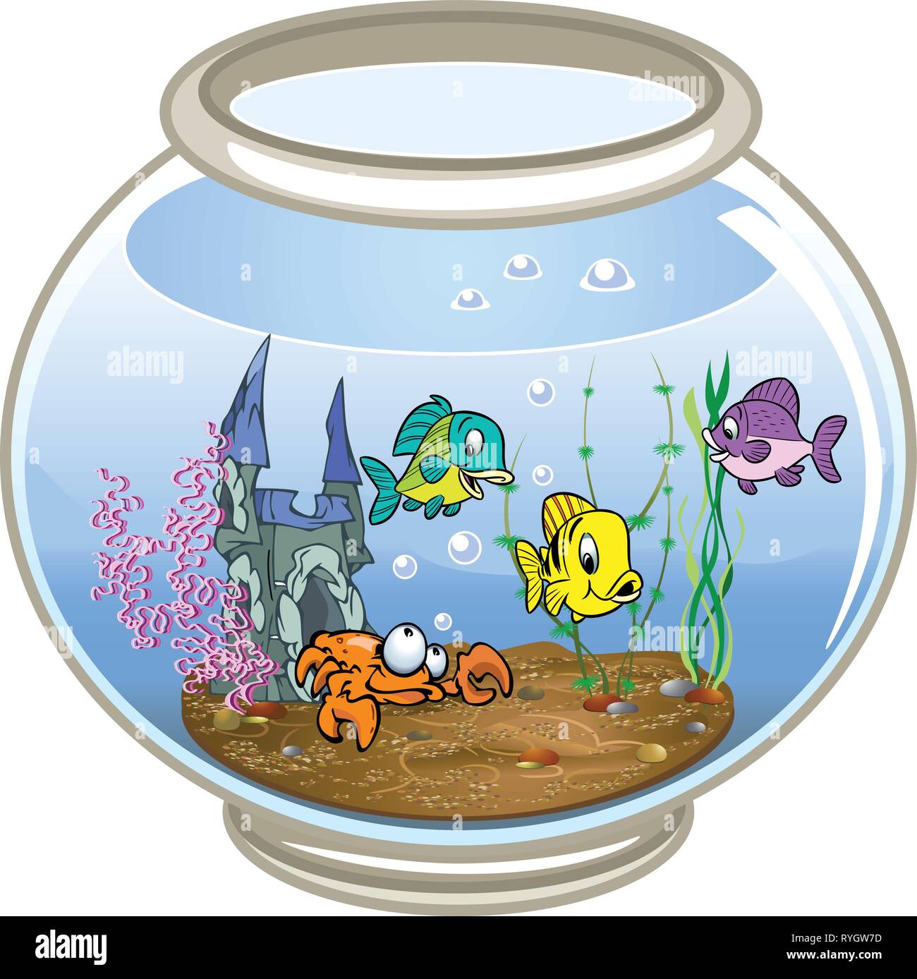Fishbowl Stock Vector Images - Alamy