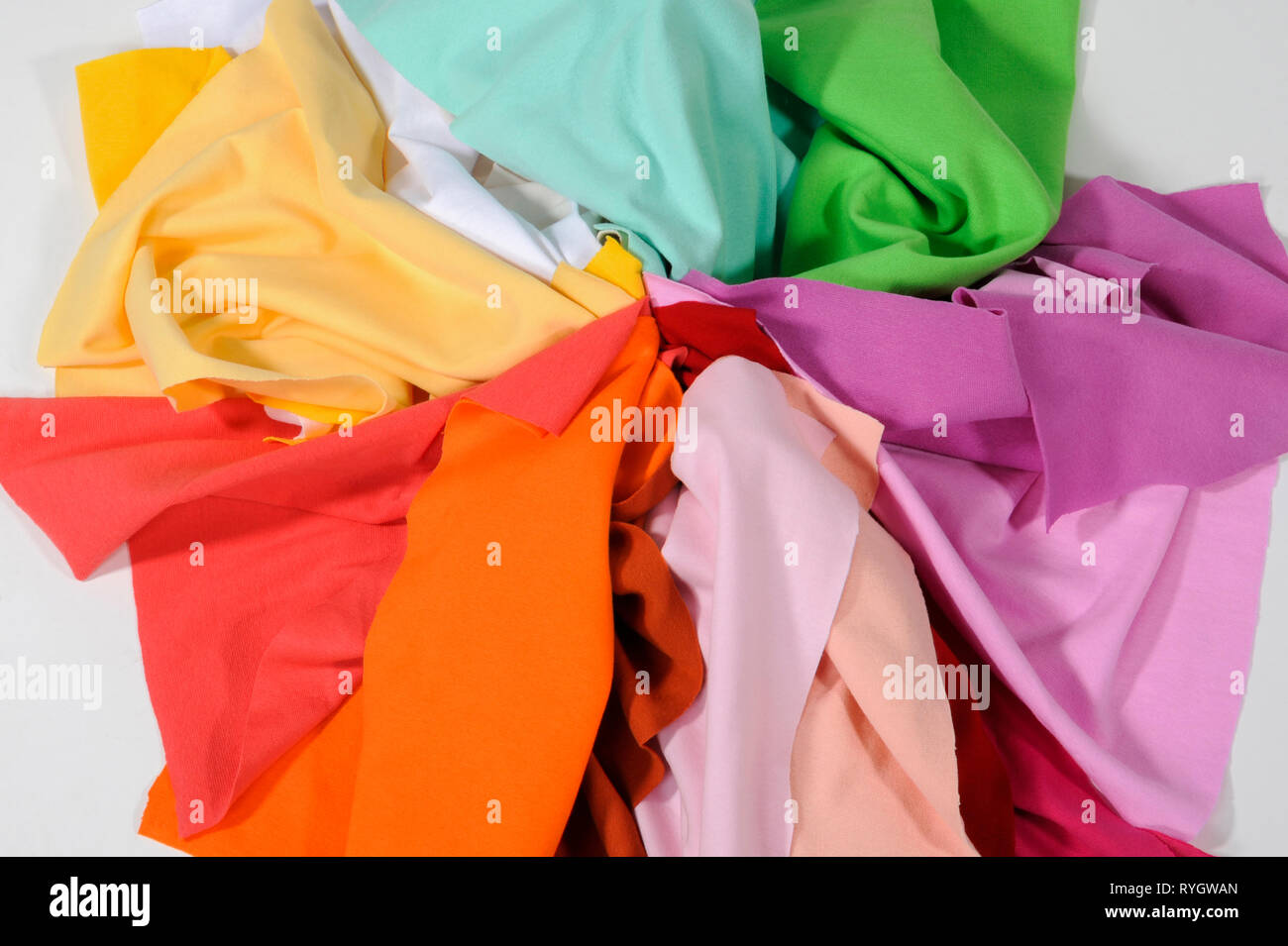 samples of sewing fabric of different colors Stock Photo - Alamy