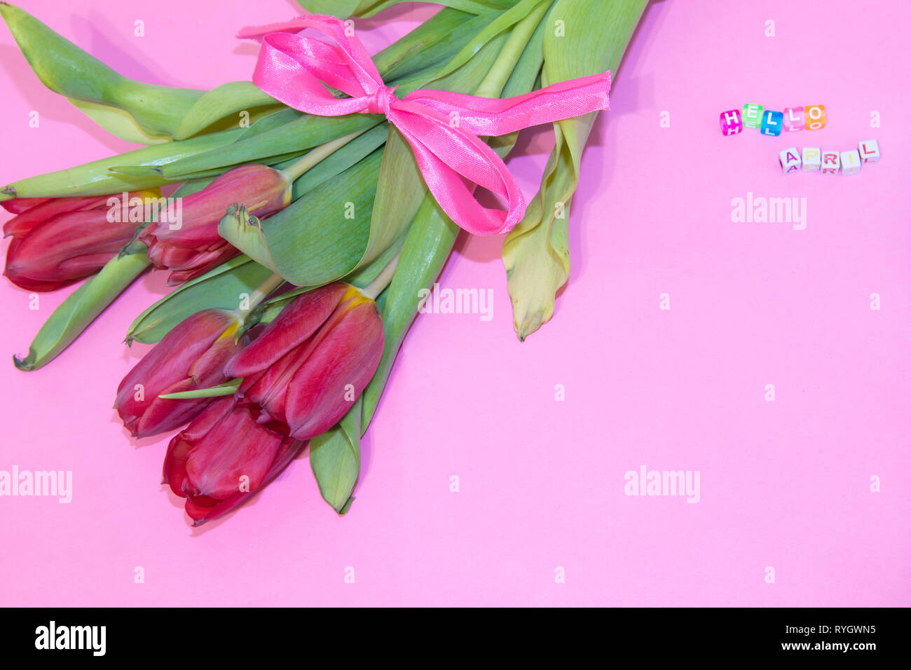 Banner hello april. Hi spring. Hello April. Welcome card We are waiting ...