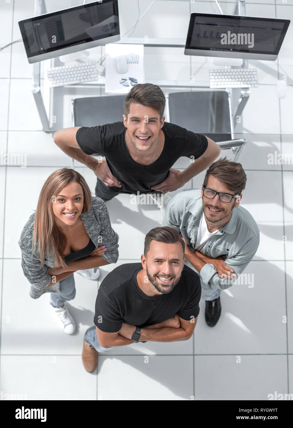 Top view arms young businessman hi-res stock photography and images - Alamy