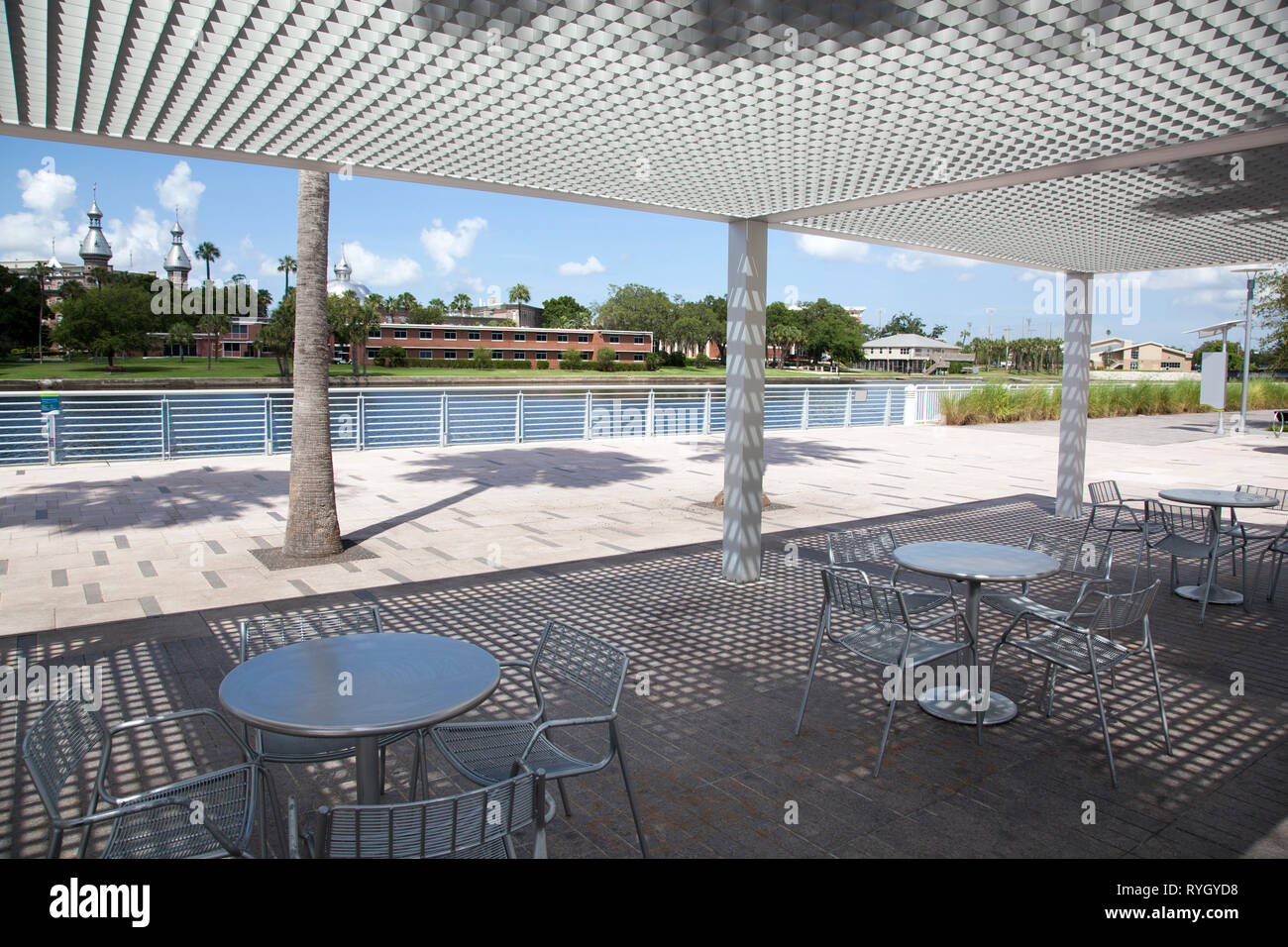 The open terrace with a view of Hillsborough River in Tampa's ...