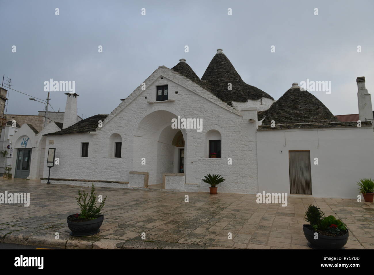 The traditional Trulli houses in Alberobello city, Apulia, Italy Stock ...