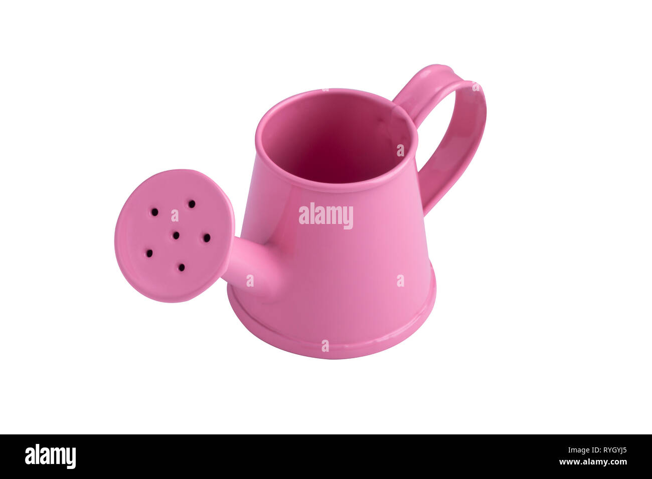 pink watering can isolated on a white background, accessories for the ...