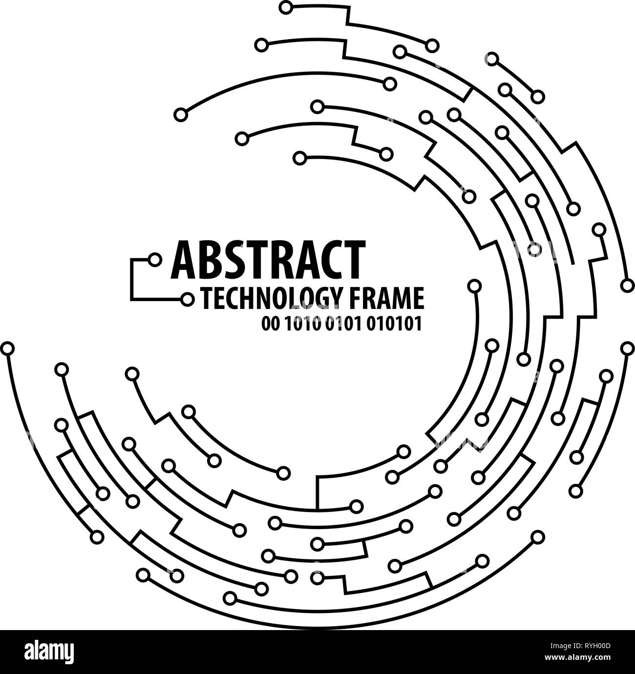 Abstract technology round frame Stock Vector Image & Art - Alamy