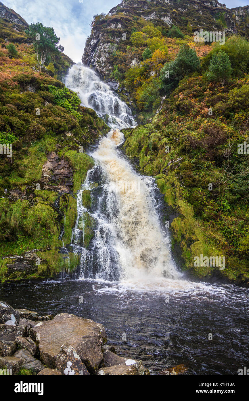 Assaranca Waterfall between Ardara and Maghera Caves Stock Photo - Alamy