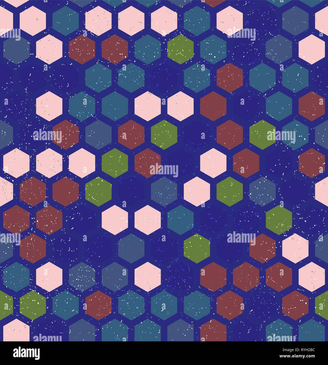 Vector hexagon retro seamless pattern Stock Vector Image & Art - Alamy