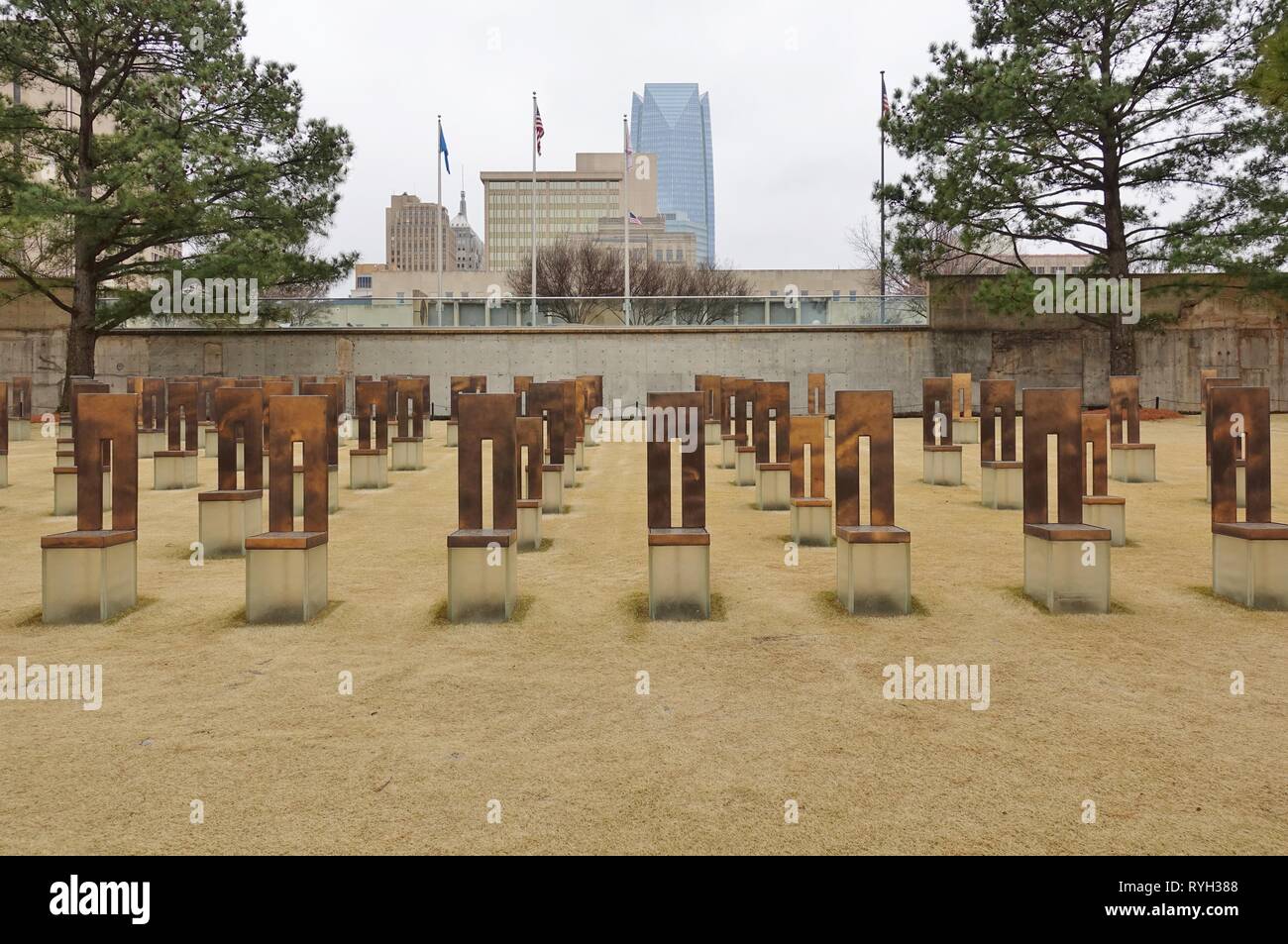 OKLAHOMA CITY, OK -2 MAR 2019- View of the Oklahoma City National ...