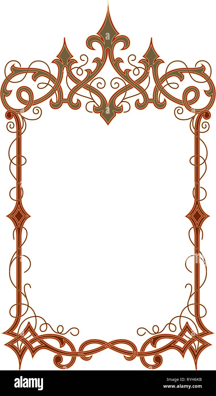 Old World Borders Vector - Tiled frame in plant leaves and flowers ...