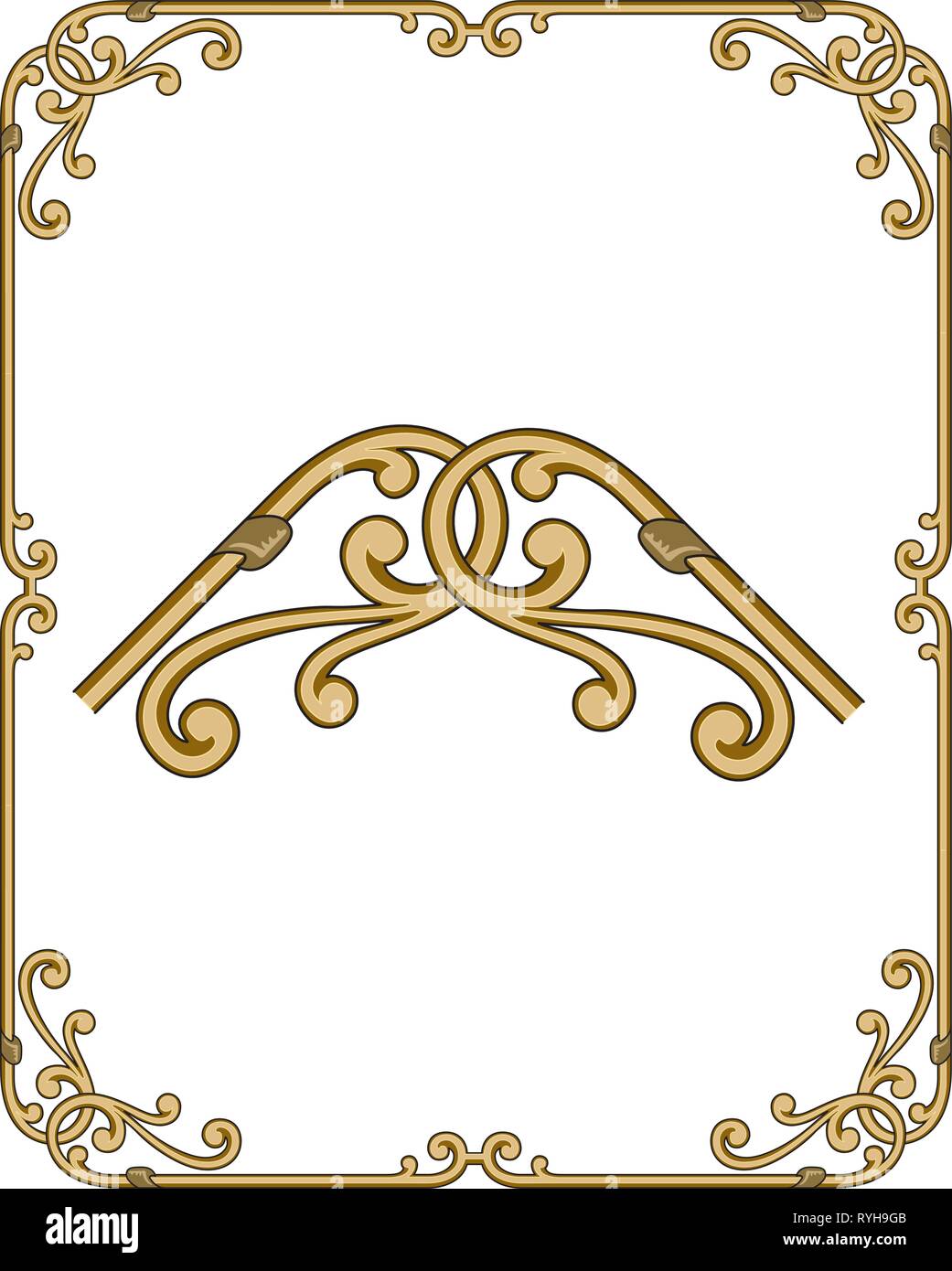 Old World Borders Vector - Tiled frame in plant leaves and flowers ...