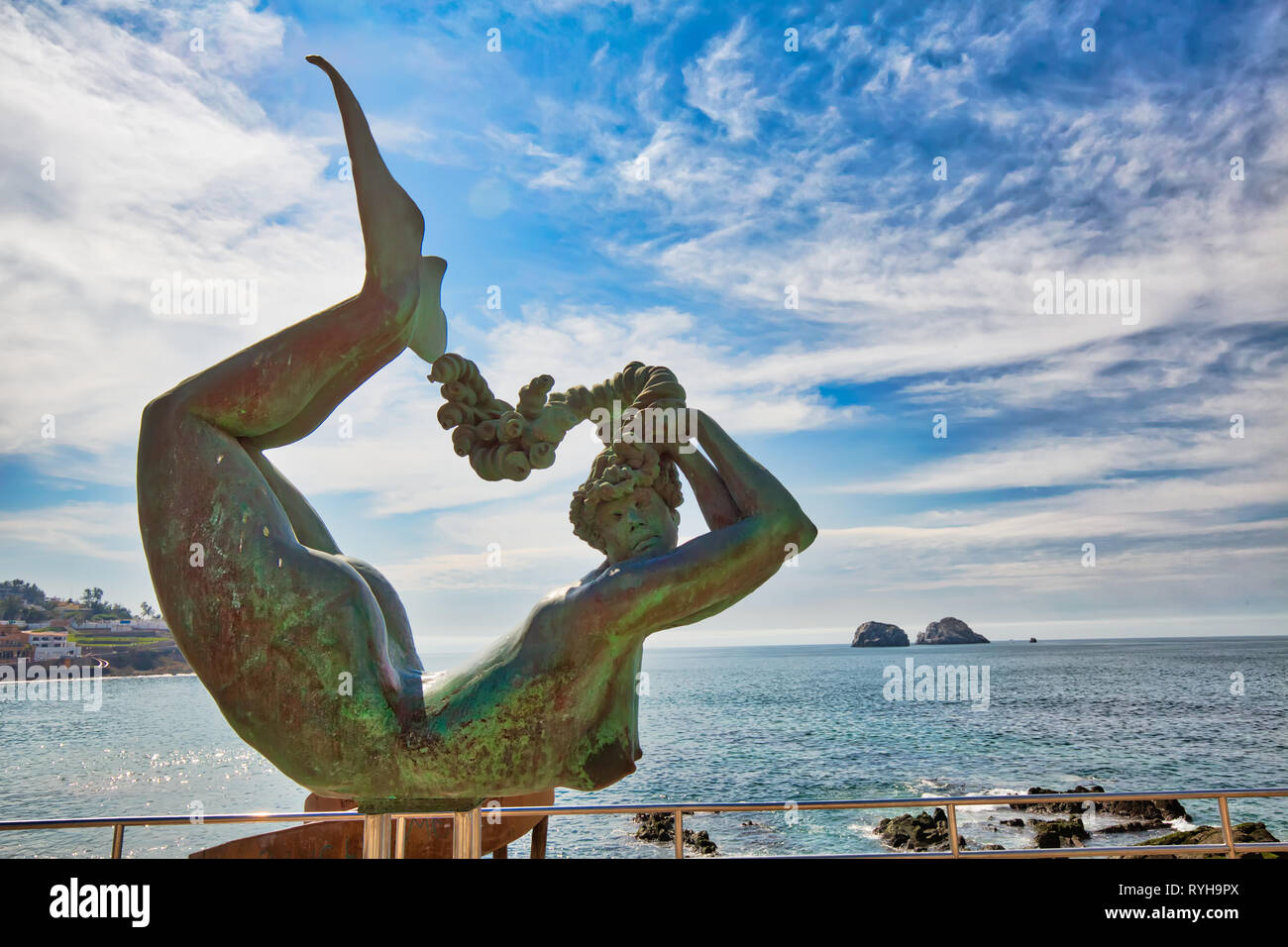 Mazatlan, Mexico-10 December, 2018: Sea Mermaid Statue located on ...
