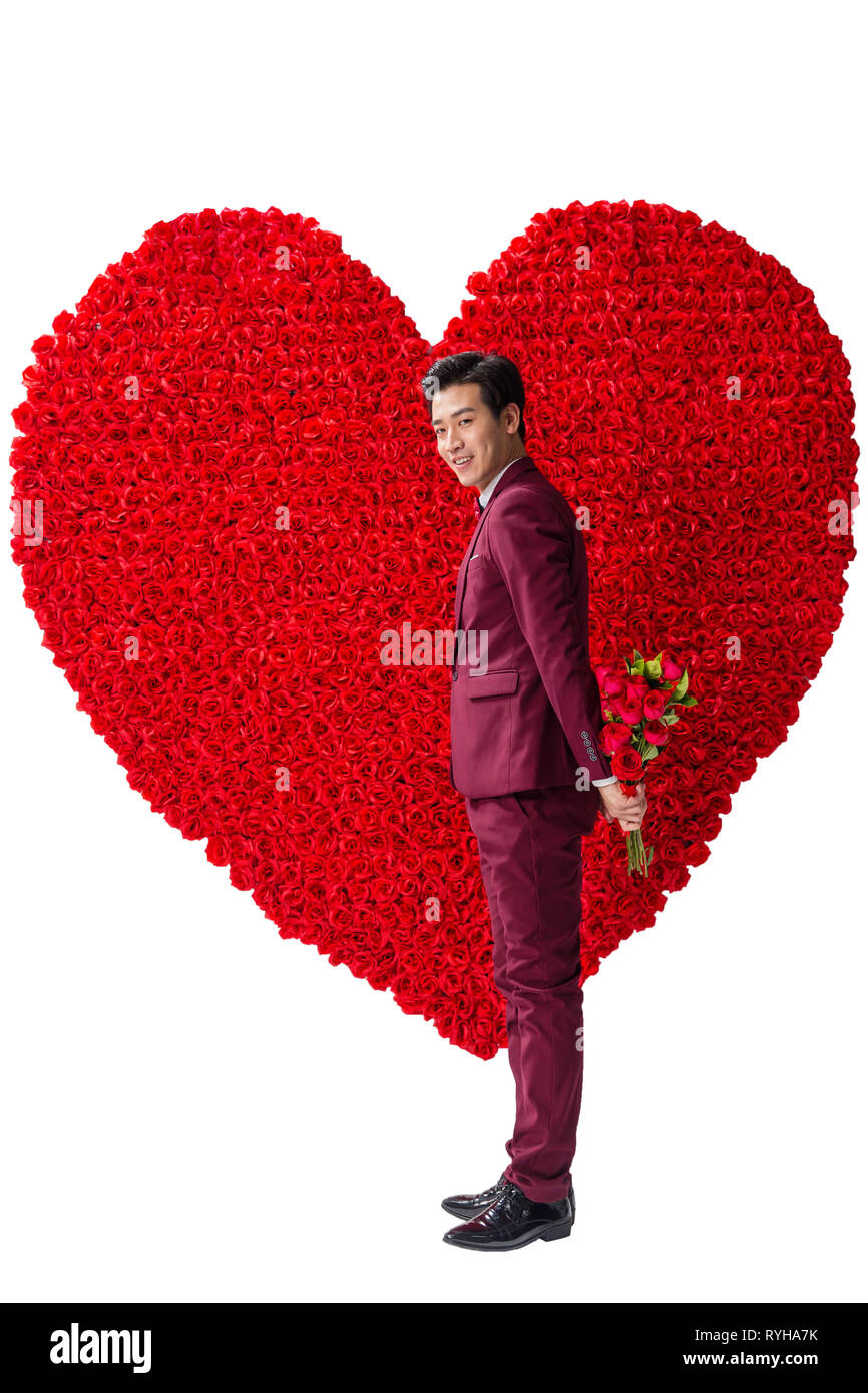 Young men and roses Stock Photo - Alamy