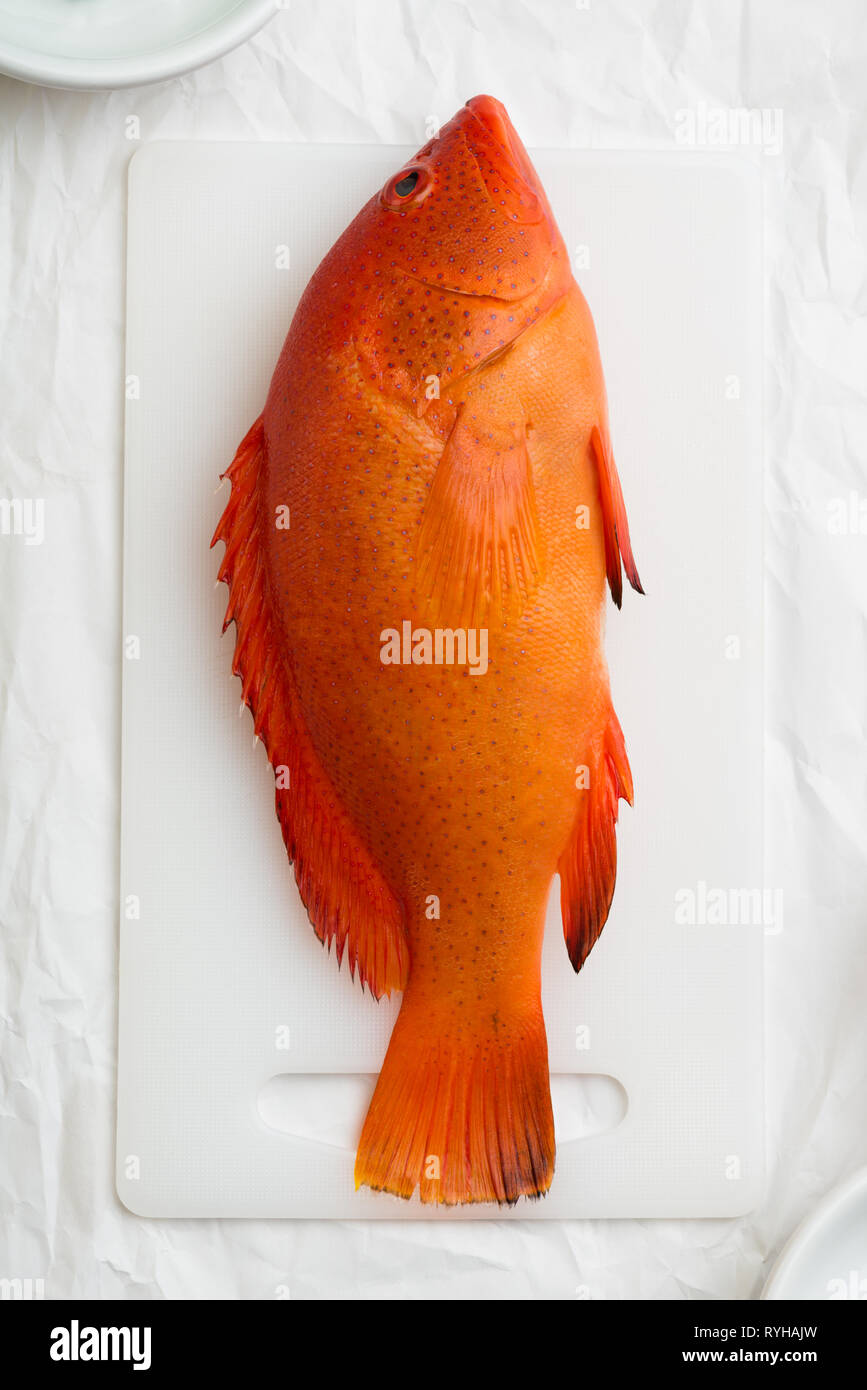 red snapper with ingredients Stock Photo - Alamy