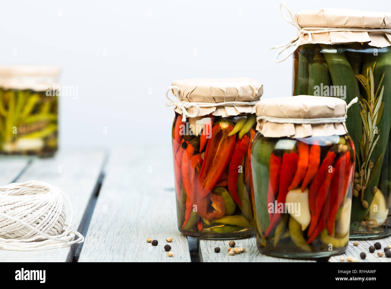 bird`s eye chili pickle Stock Photo - Alamy