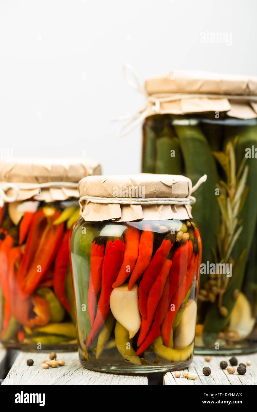 bird`s eye chili pickle Stock Photo - Alamy