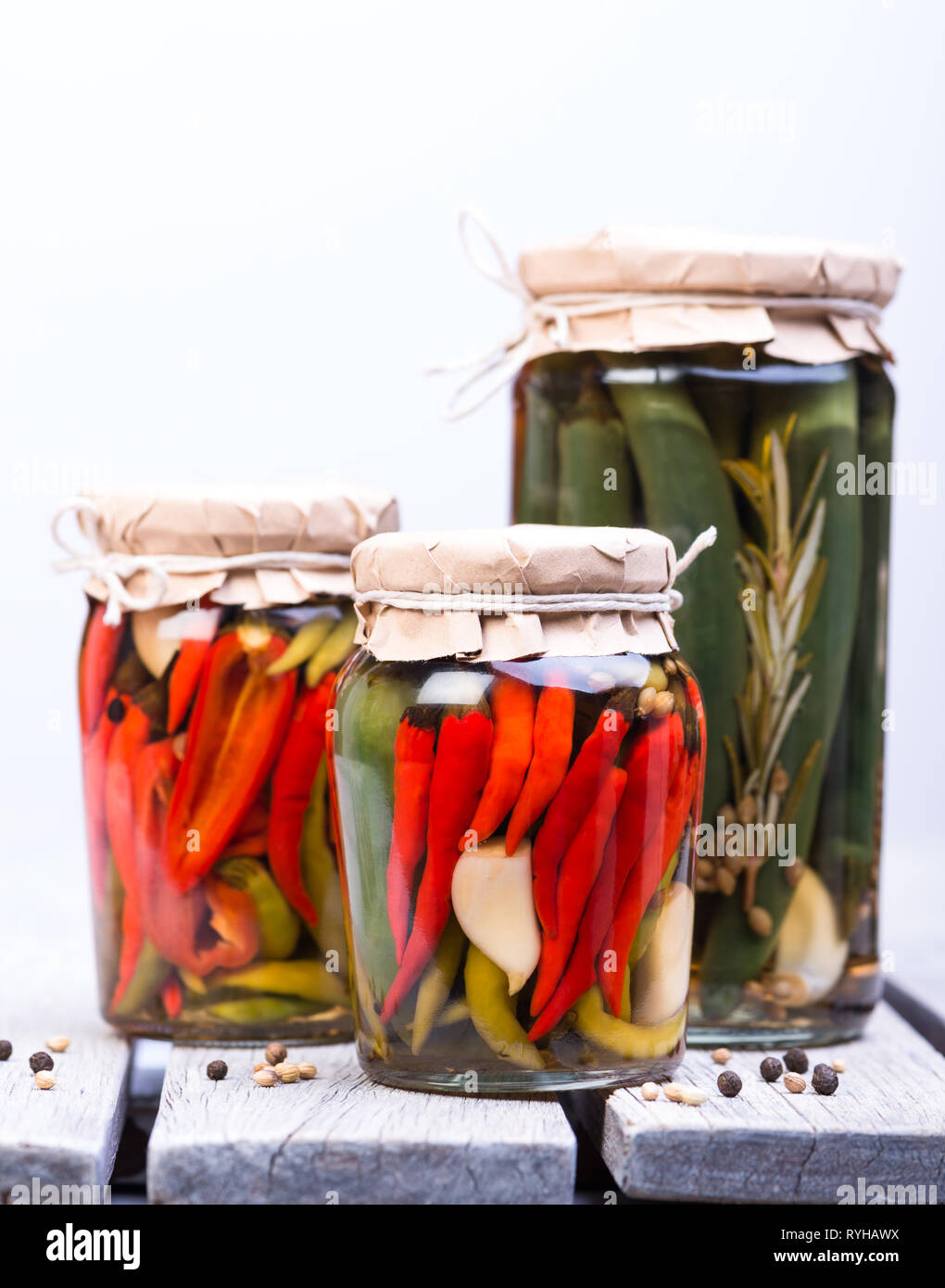 bird`s eye chili pickle Stock Photo - Alamy