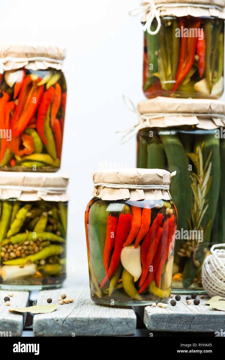 bird`s eye chili pickle Stock Photo - Alamy