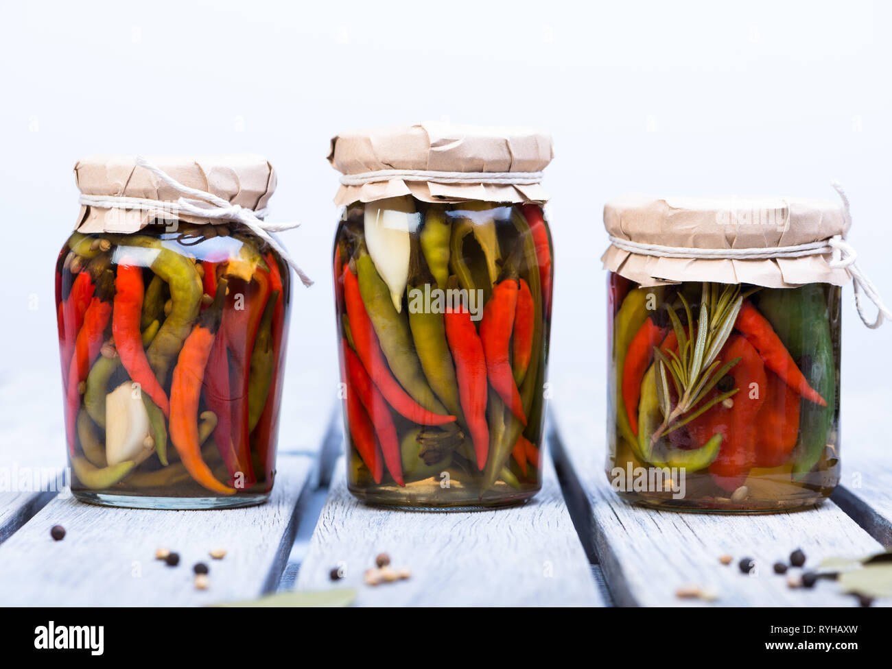 bird`s eye chili pickle Stock Photo - Alamy