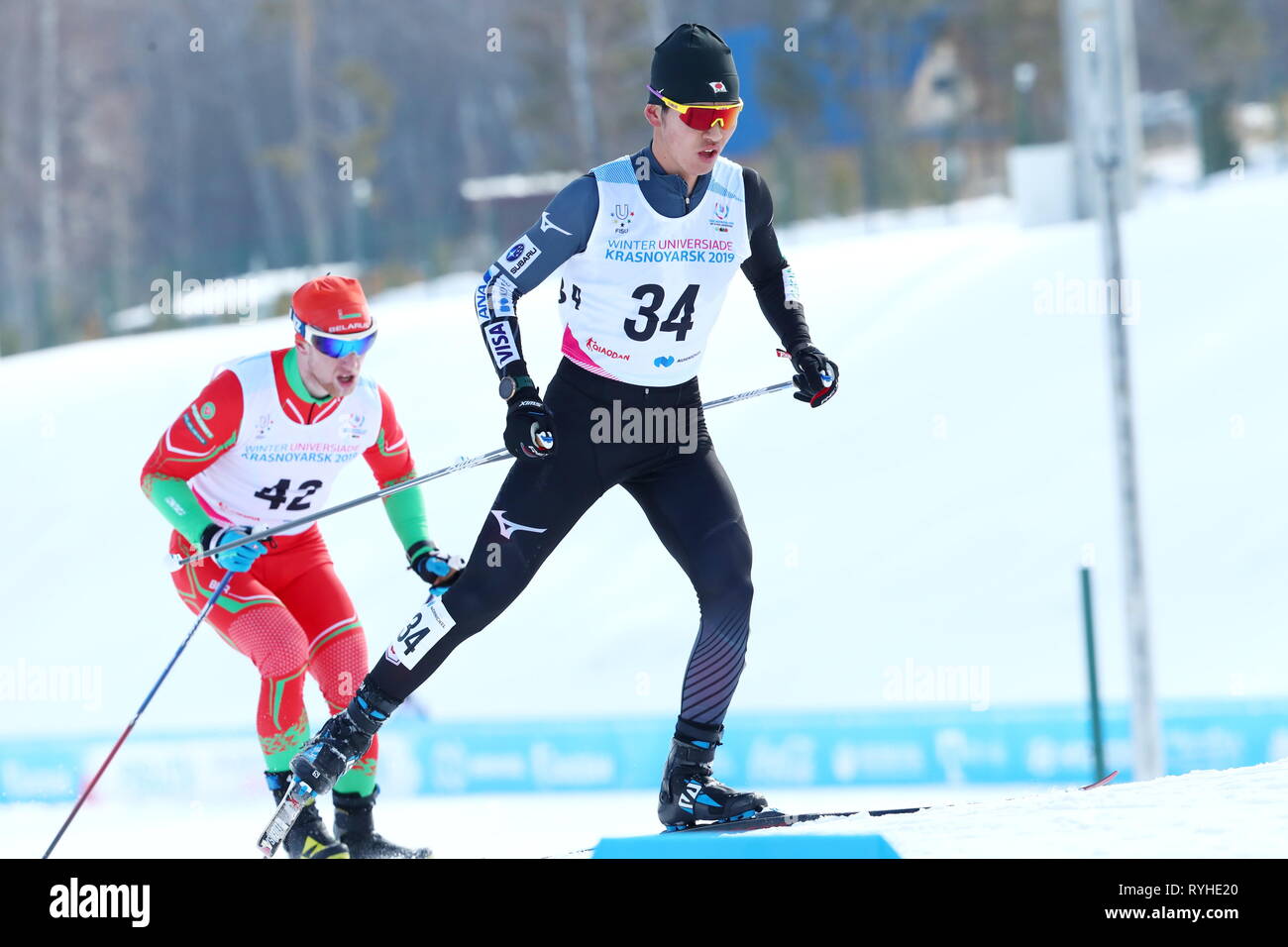 Raduga Cluster, Krasnoyarsk, Russia. 12th Mar, 2019. Hyuga Otaki (JPN ...