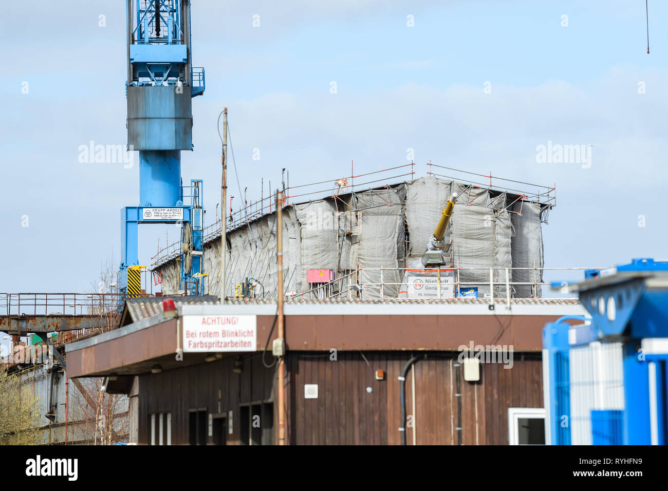 Bremerhaven, Germany. 08th Mar, 2019. A view of the naval training ...