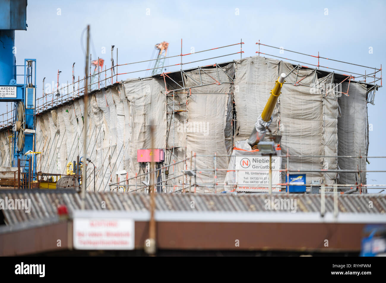 Bremerhaven, Germany. 08th Mar, 2019. A view of the naval training ...