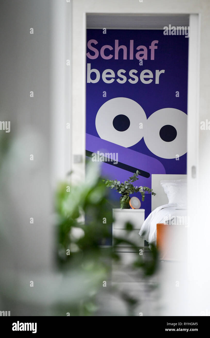 Berlin, Germany. 13th Mar, 2019. "Sleep better" is written on the wall ...