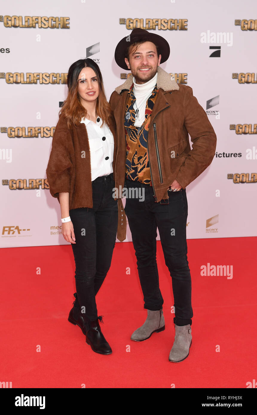 13 March 2019, Bavaria, München: The blogger Adem Bayalan and Emine ...