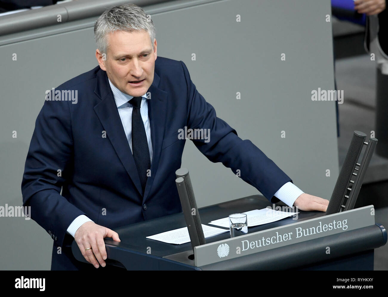 Berlin, Germany. 14th Mar, 2019. Hansjörg Durz (CDU/CSU), speaks at the ...