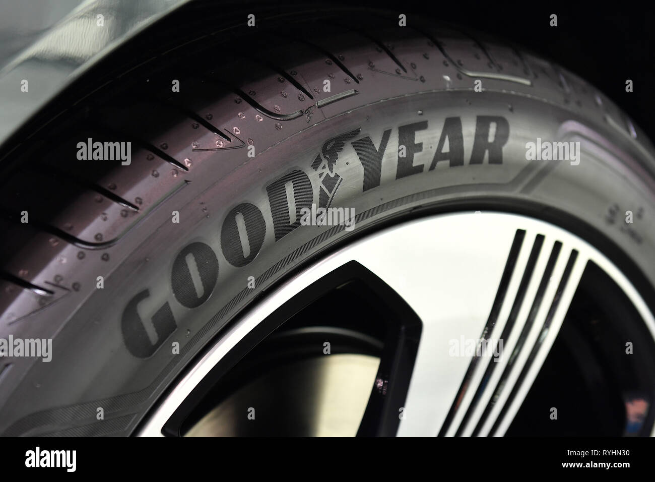 GoodYear tires, at an Audi e-tron 55 Quattro.God Year, tire ...