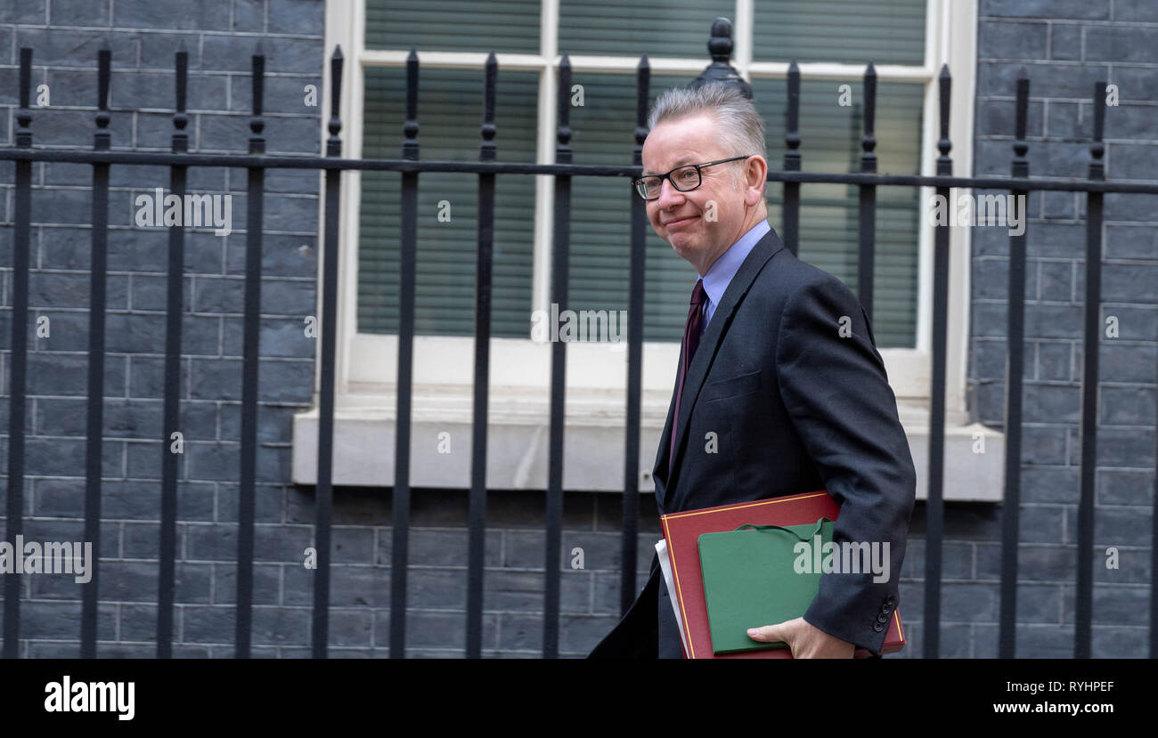 London, UK. 14th Mar 2019. Michael Gove, MP PC, Environment Secretary ...
