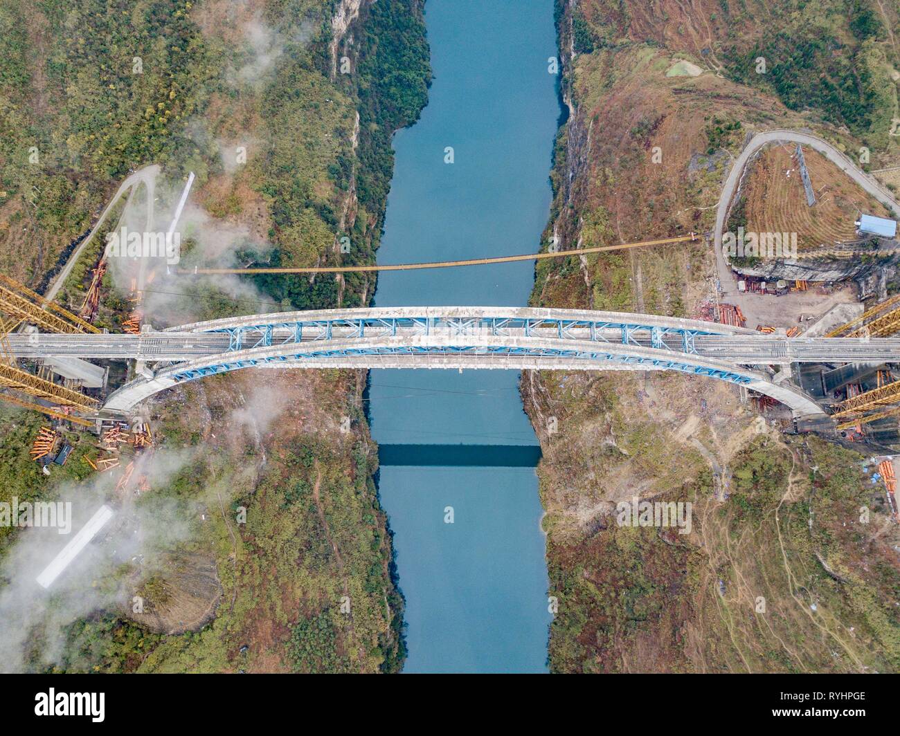 Qianxi, China's Guizhou Province. 14th Mar, 2019. Aerial photo taken on ...