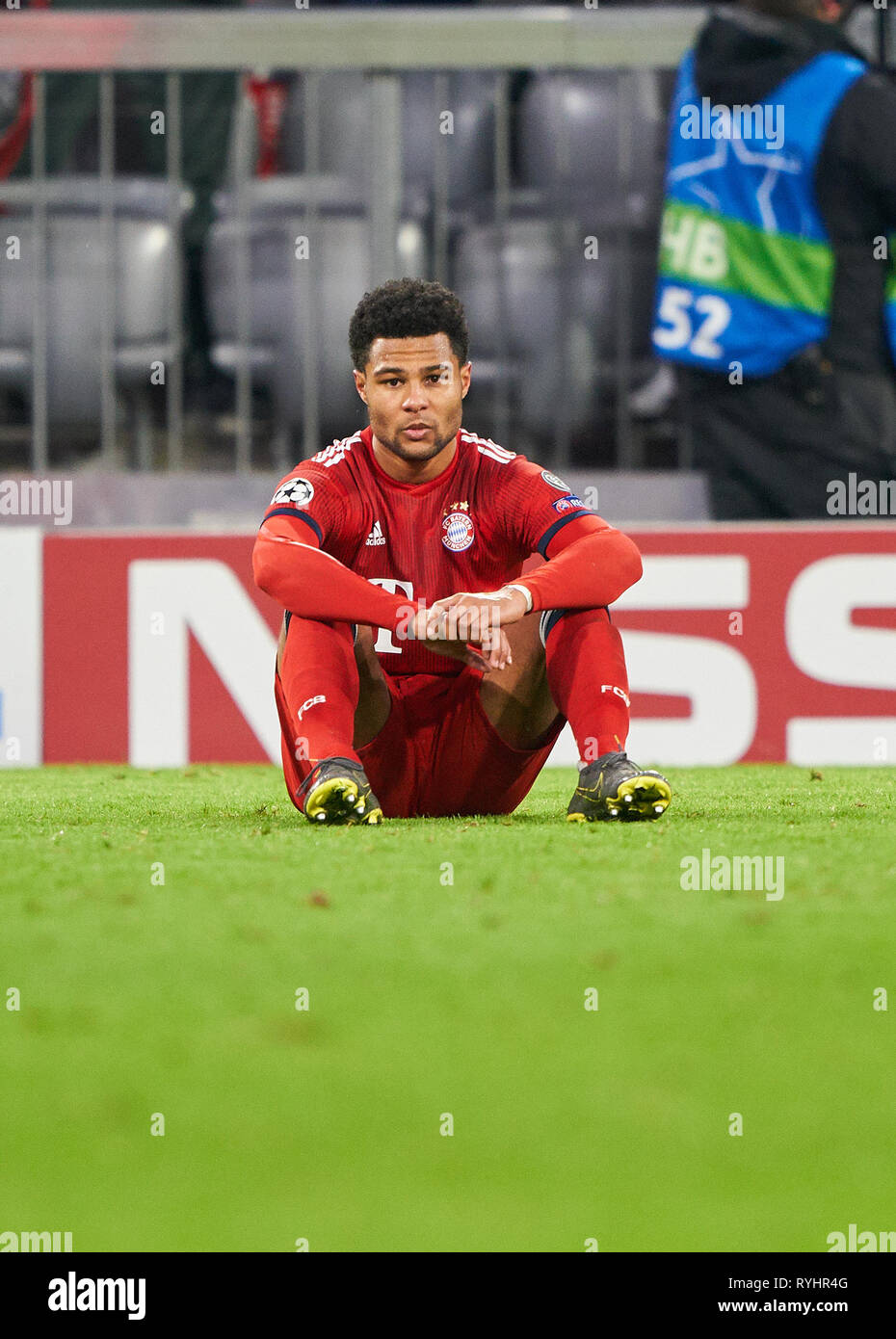 Munich, Germany. 13th Mar, 2019. Serge GNABRY, FCB 22 sad, disappointed ...