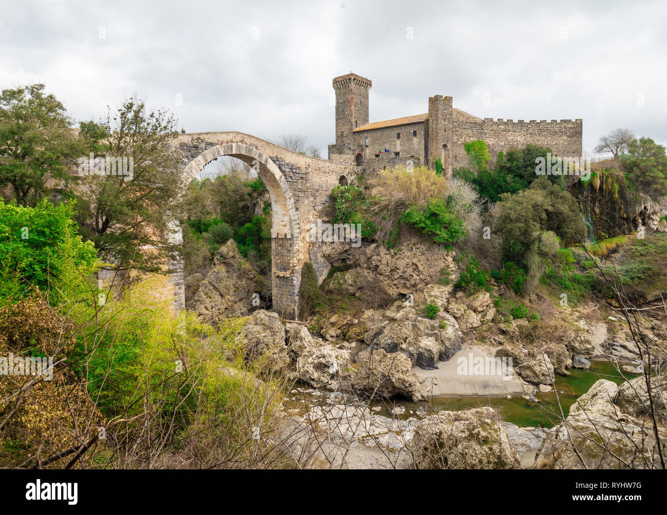 Vulci (Italy) - The medieval castle of Vulci, now museum, with Devil's ...