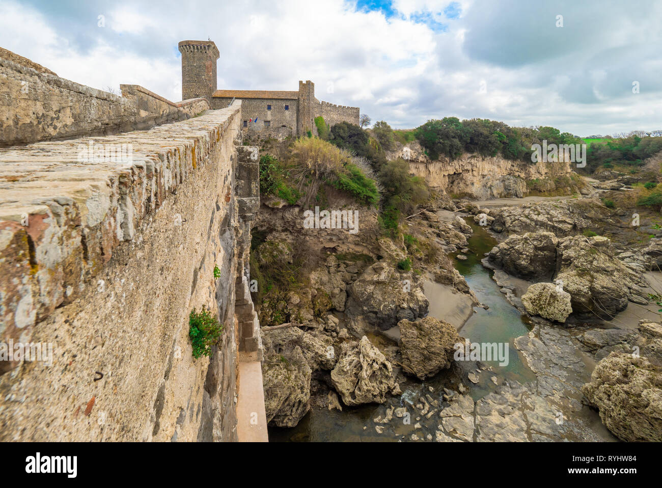 Vulci (Italy) - The medieval castle of Vulci, now museum, with Devil's ...