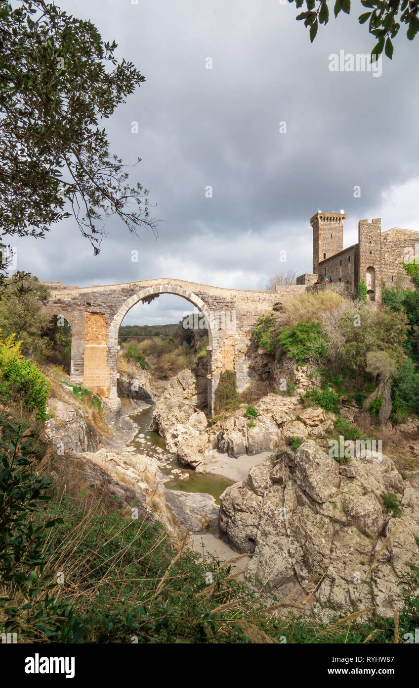 Vulci (Italy) - The medieval castle of Vulci, now museum, with Devil's ...