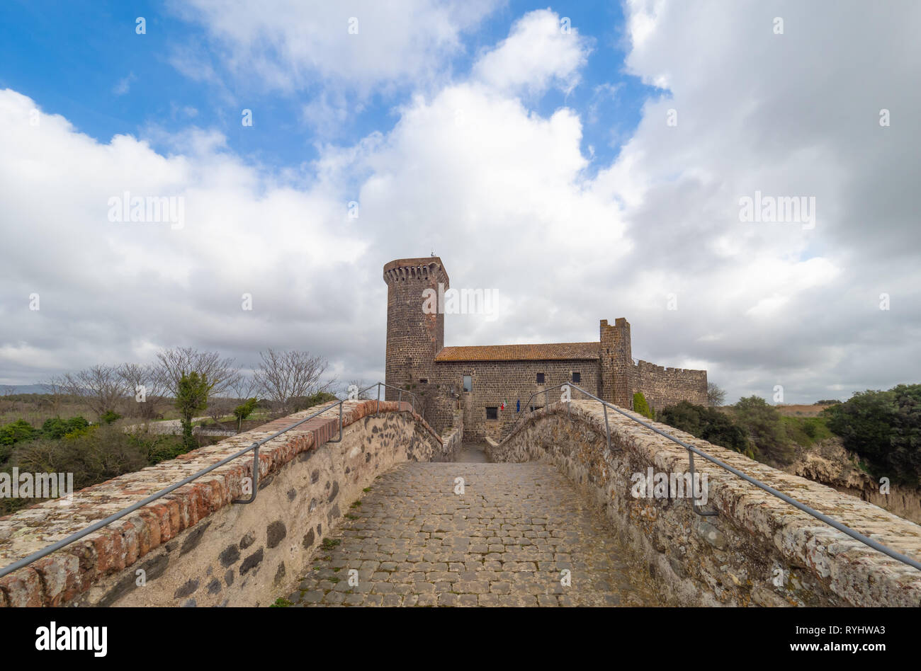 Vulci (Italy) - The medieval castle of Vulci, now museum, with Devil's ...