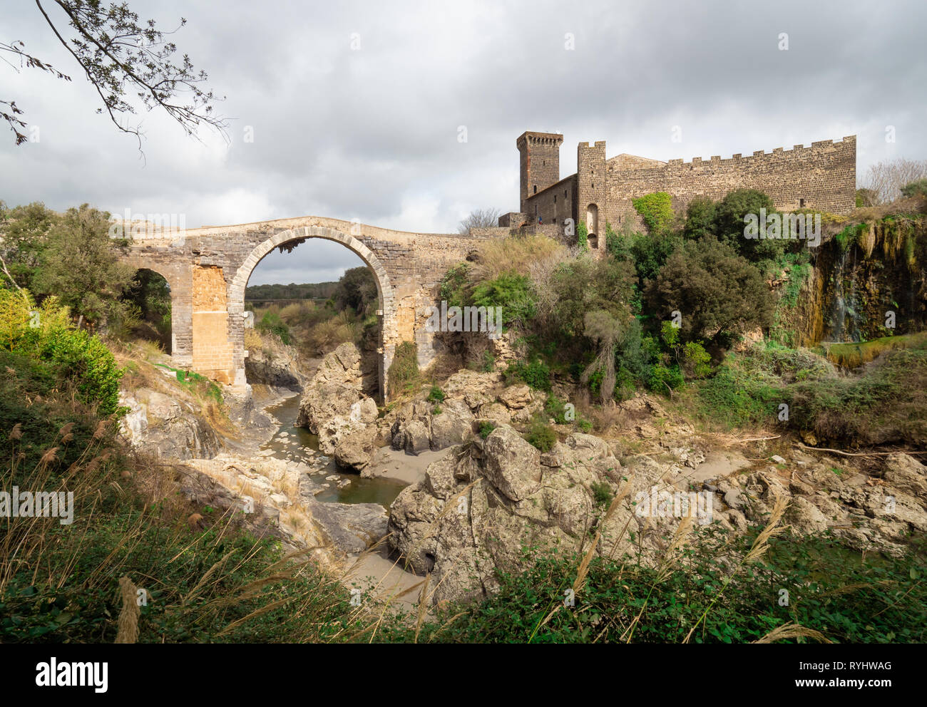 Vulci (Italy) - The medieval castle of Vulci, now museum, with Devil's ...