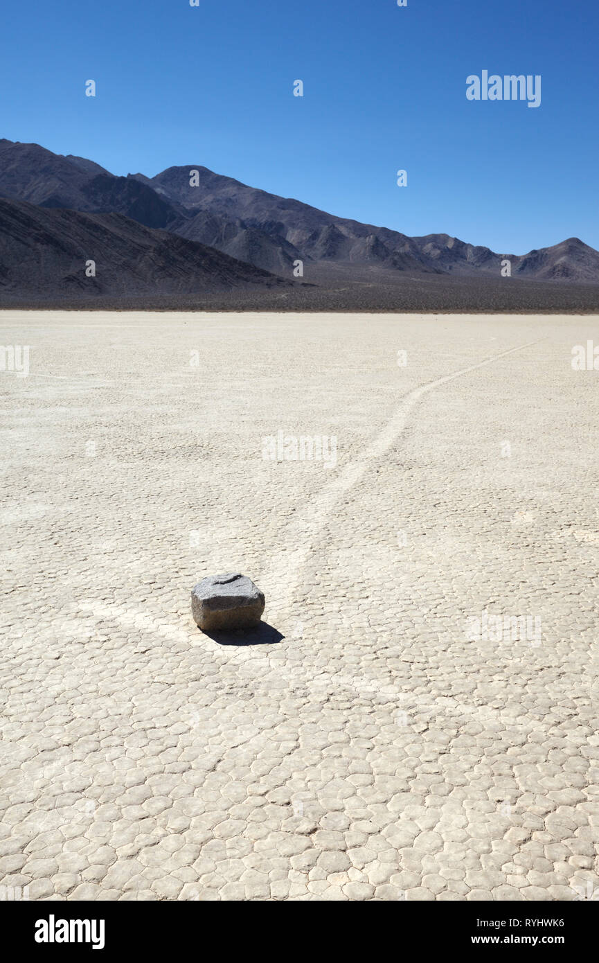 Mysterious Moving Rocks The Racetrack, Death Valley, USA Stock Photo ...