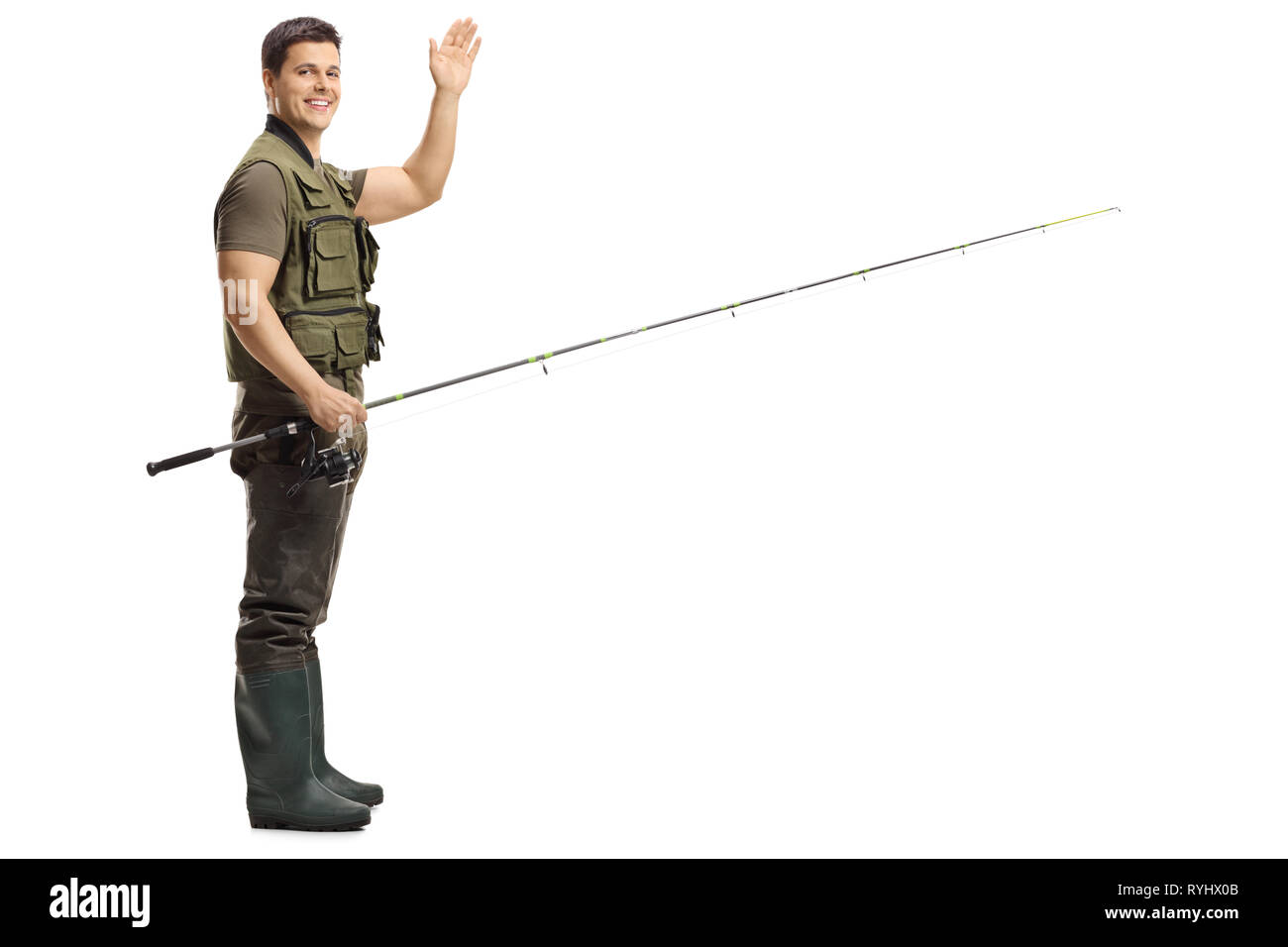 Handsome young fisherman hi-res stock photography and images - Alamy