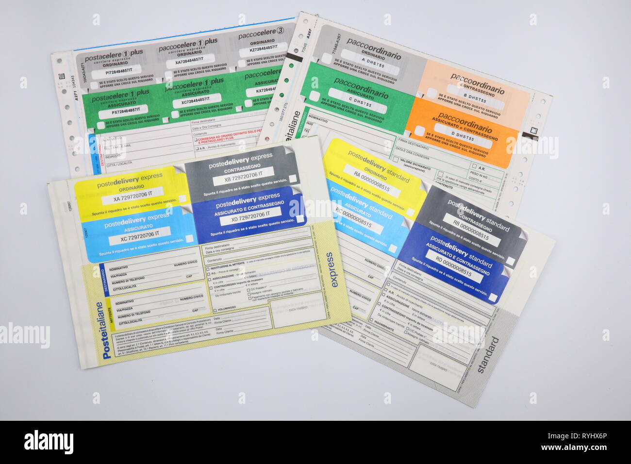 Italian Post Office, New and Vintage Shipping Form of Domestic Parcel ...