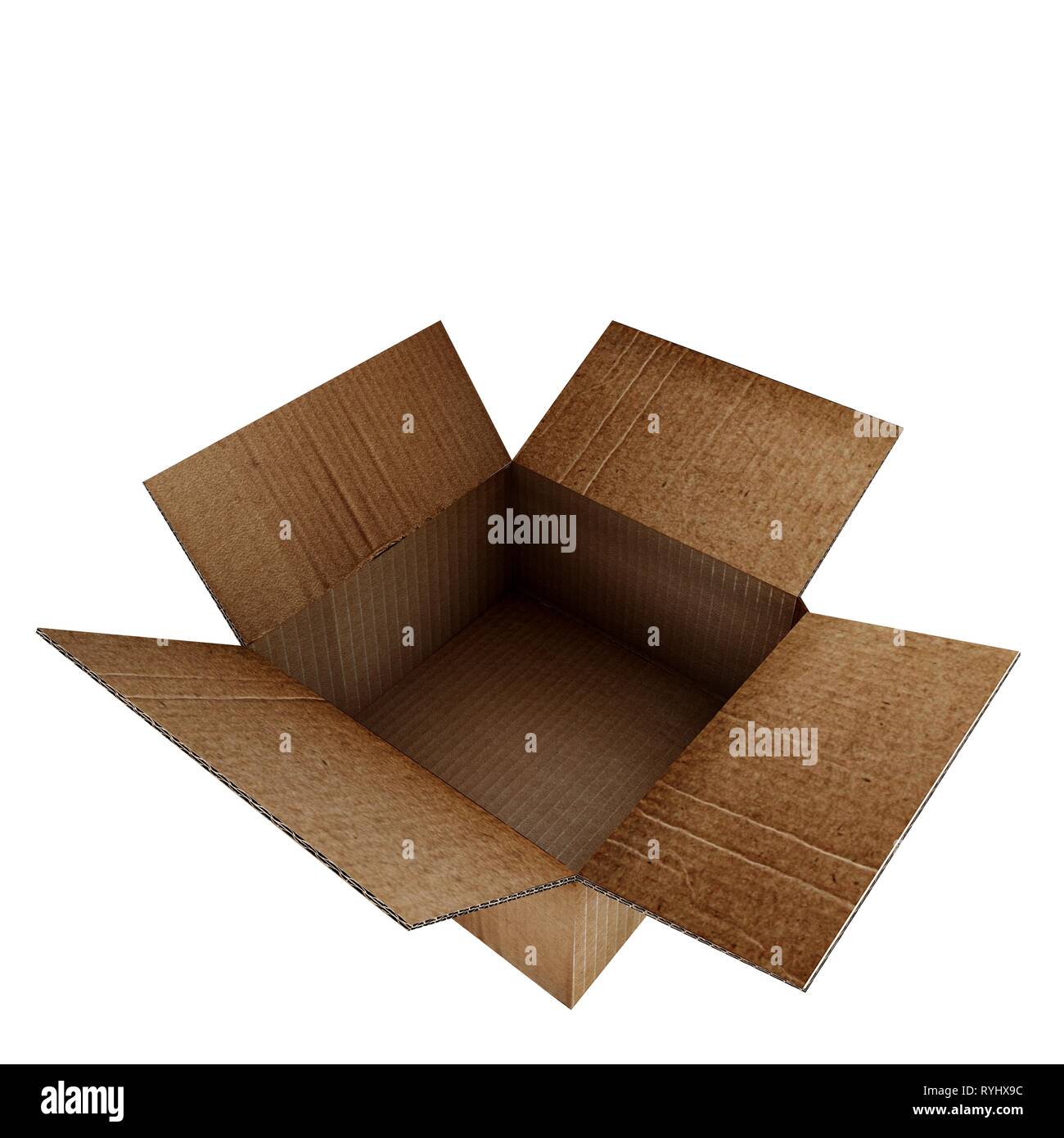 3d render of cardboard box Stock Photo - Alamy