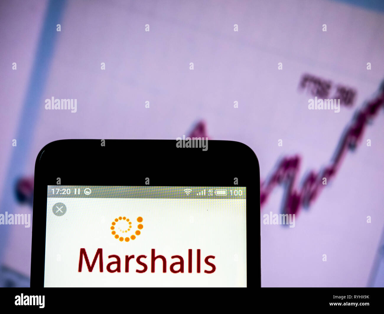 Marshalls plc company logo seen displayed on smart phone Stock Photo ...
