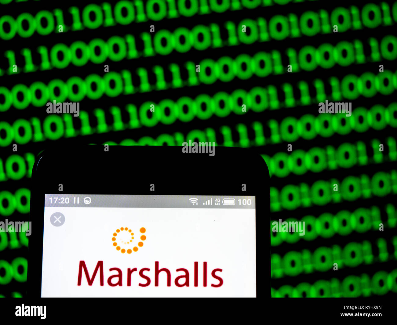 Marshalls plc company logo seen displayed on smart phone Stock Photo ...