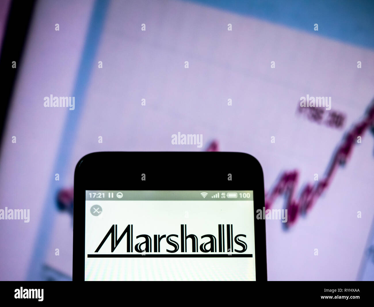 Marshalls plc company logo seen displayed on smart phone Stock Photo ...