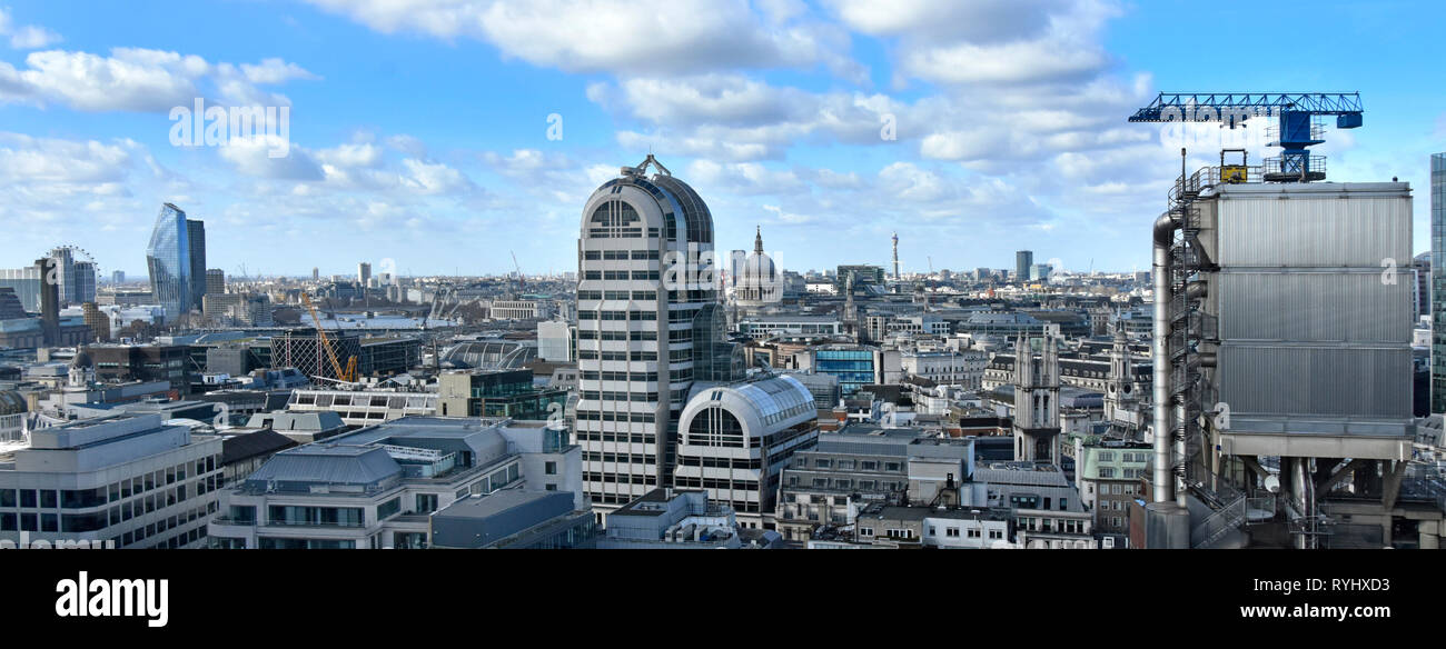 London panorama urban skyline & cityscape includes modern City of ...
