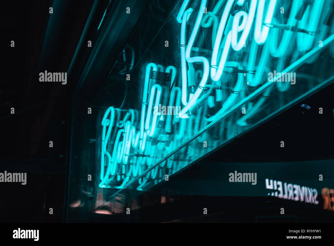 Neon light reflection hi-res stock photography and images - Alamy