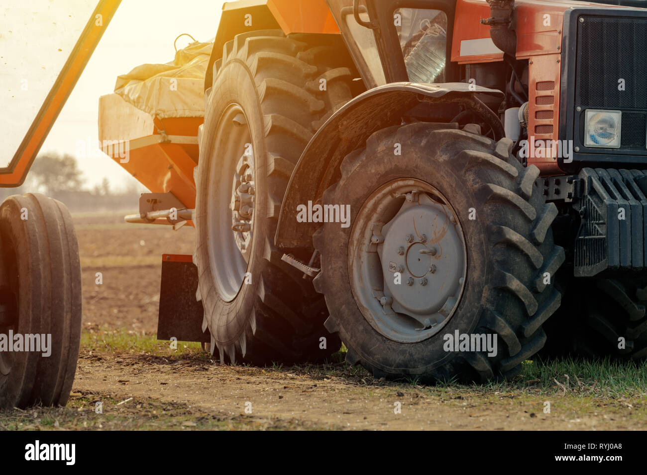 Old Tractor On Road High Resolution Stock Photography and Images - Alamy