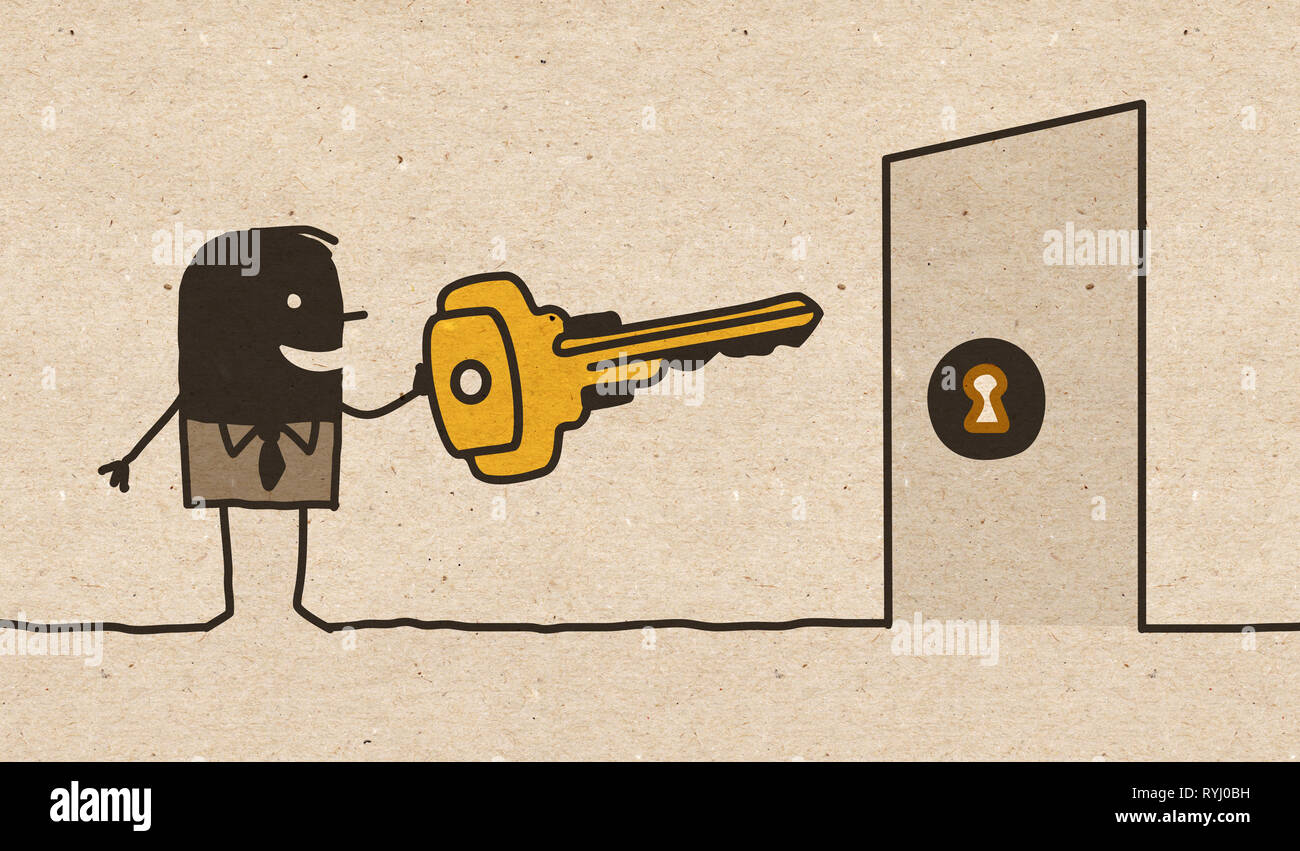 Cartoon door key hi-res stock photography and images - Alamy