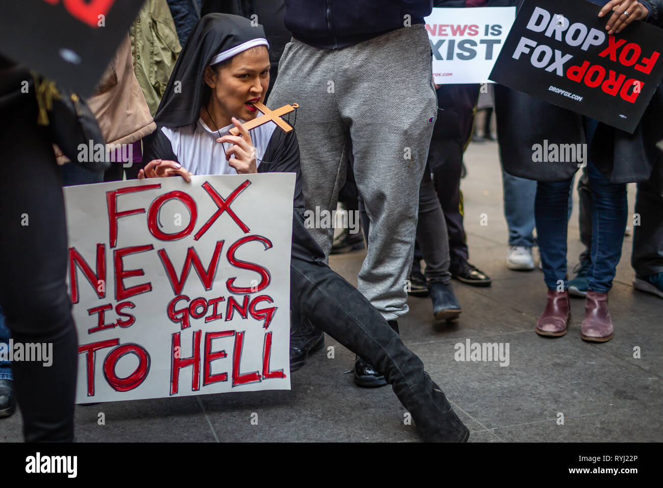 New York, United States. 13th Mar, 2019. On March 13, 2019, dozens of ...