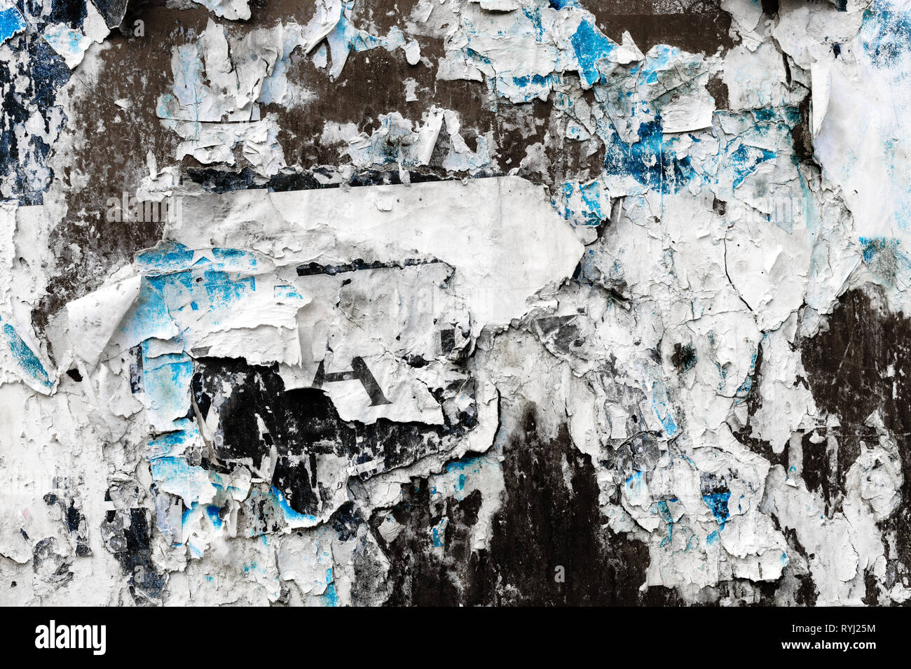 Ripped torn grunge poster paper as background Stock Photo - Alamy