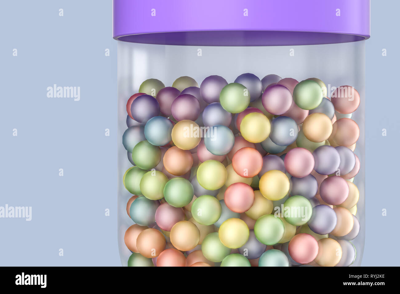 capsules with spheres, 3d rendering Stock Photo - Alamy
